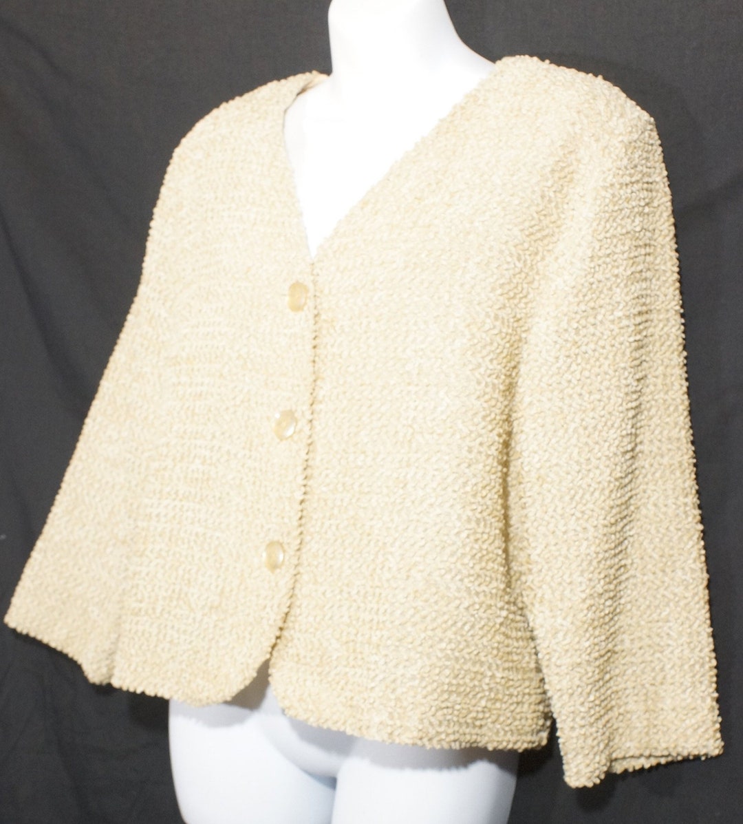 1980's Chenille Jacket Vintage Coat Blazer Textured Fuzzy - Etsy