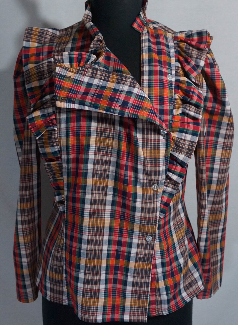 80s Prairie Top Vintage Blouse Western Prairie High Neck - Etsy