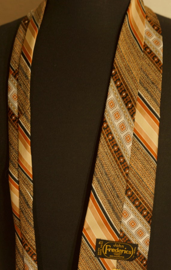 70s Neck Tie Vintage Union Made John Frederic's Desig… - Gem