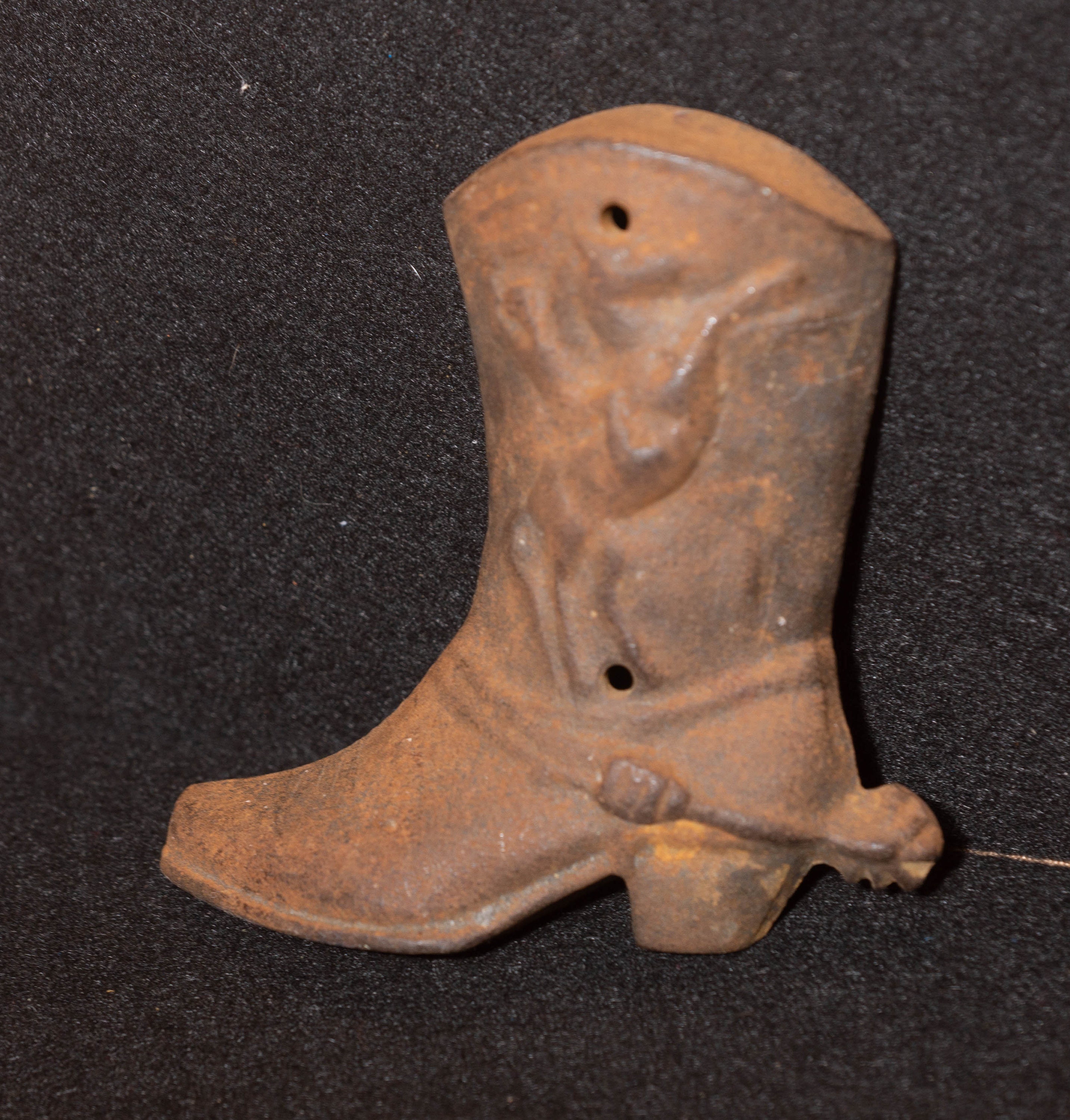 Cast Iron Cowboy Boot & Spur Small Decorative Wall Hanging, Barn ...