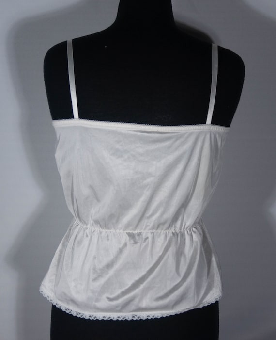 Vintage Camisole 70s 80s Lingerie Cami High Waist Boh… - Gem