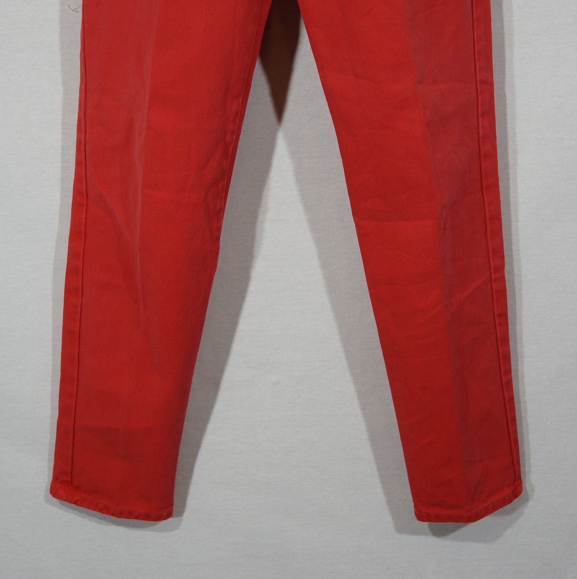 Vintage Jeans Made in USA 80s Red Denim High Rise anchor - Etsy