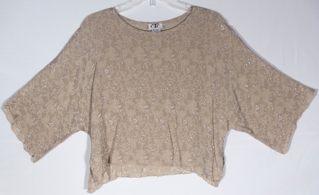 Vintage Cropped Top Carol Turner Collection Boho Chic Style Size S / M ...