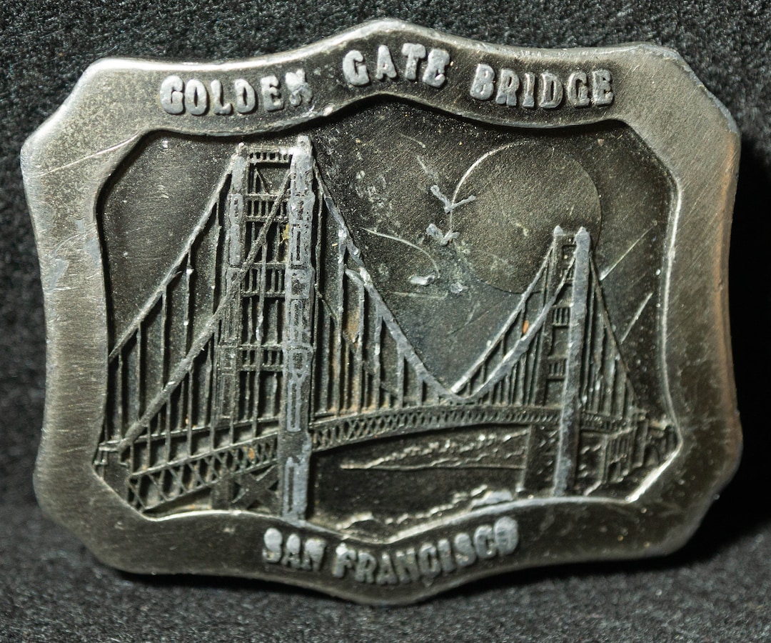 Golden Gate Bridge 1977 Vintage Belt Buckle San Francisco Bay Area Gift ...