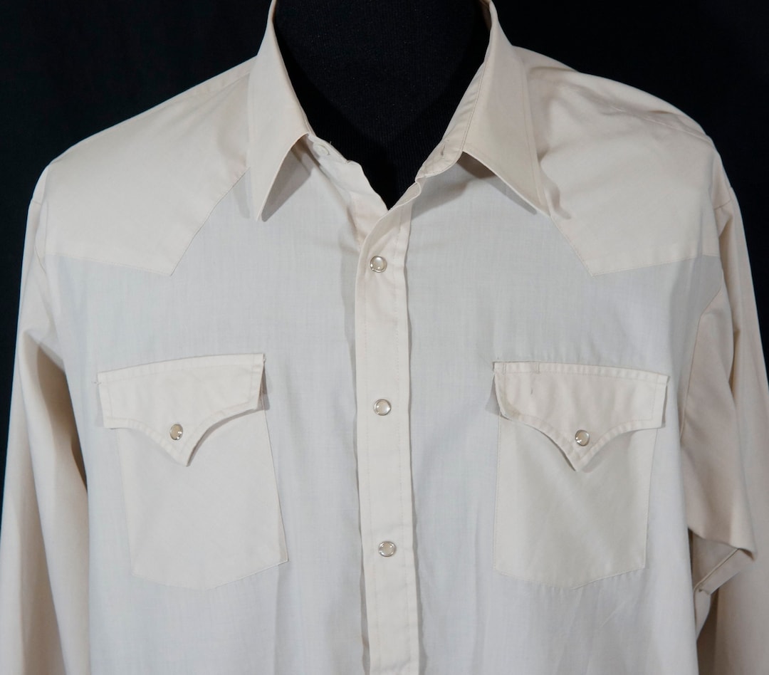 Vintage 80's Western Shirt: Ely Cattleman Pearl Snap Cowboy Top XXL - Etsy