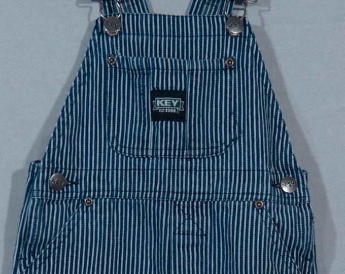 Vintage Baby Overalls Key Imperial Conductor Hickory Striped Denim ...
