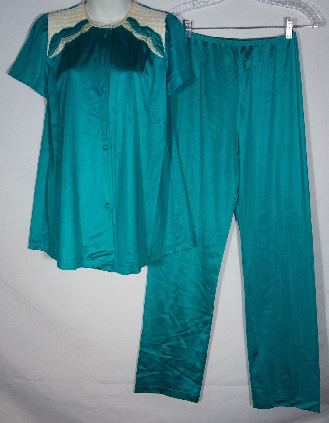 Vintage Pajamas Set 1970's Vanity Fair Smock Top & Elastic - Etsy