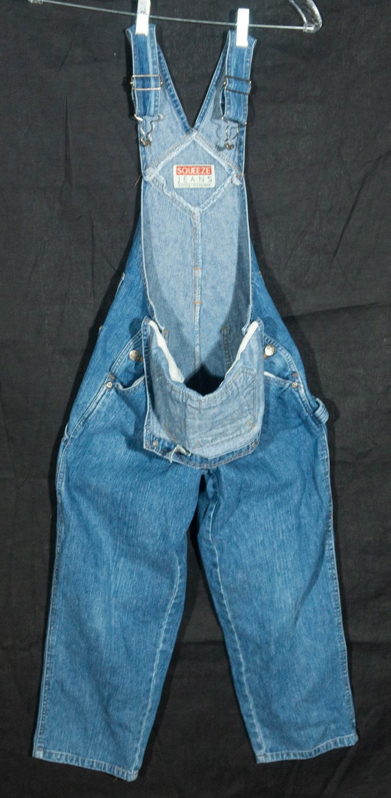 Vintage 80s Denim Overalls - Squeeze Label - Kid Size… - Gem