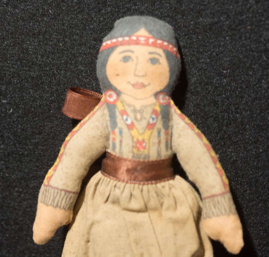 Vintage Doll 1979 Native American Girl Cotton Doll Toy Indigenous Girl ...