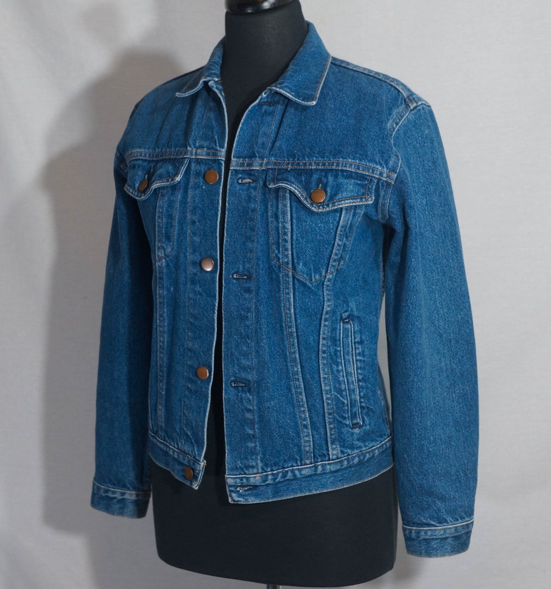70s Jean Jacket Vintage 1970's Coat Made in USA Denim Bristol Blues ...