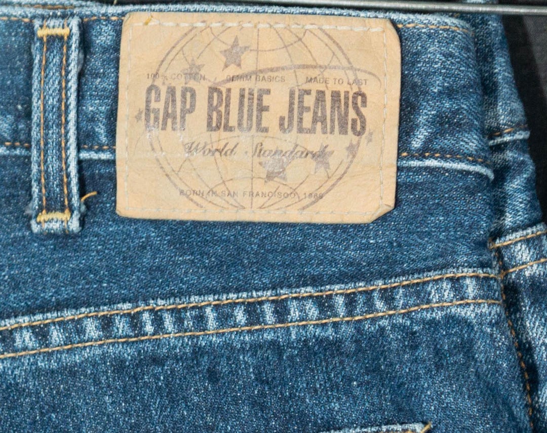 Gap blue jeans world standard store