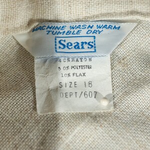 70s Skirt Vintage Midi Flax Blend Sears Label Scandinavian Natural ...