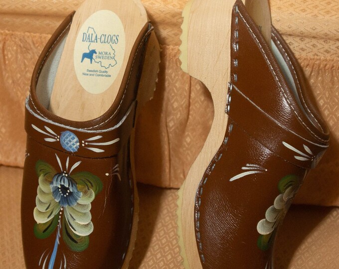 Vintage Swedish Clogs "dala Clogs" Wooden Clogs Scandinavian ...