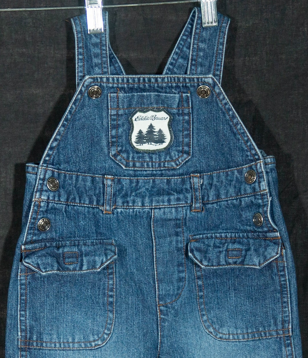 Baby Eddie Bauer Overalls Denim Vintage Preppy Newborn Jeans Infant ...