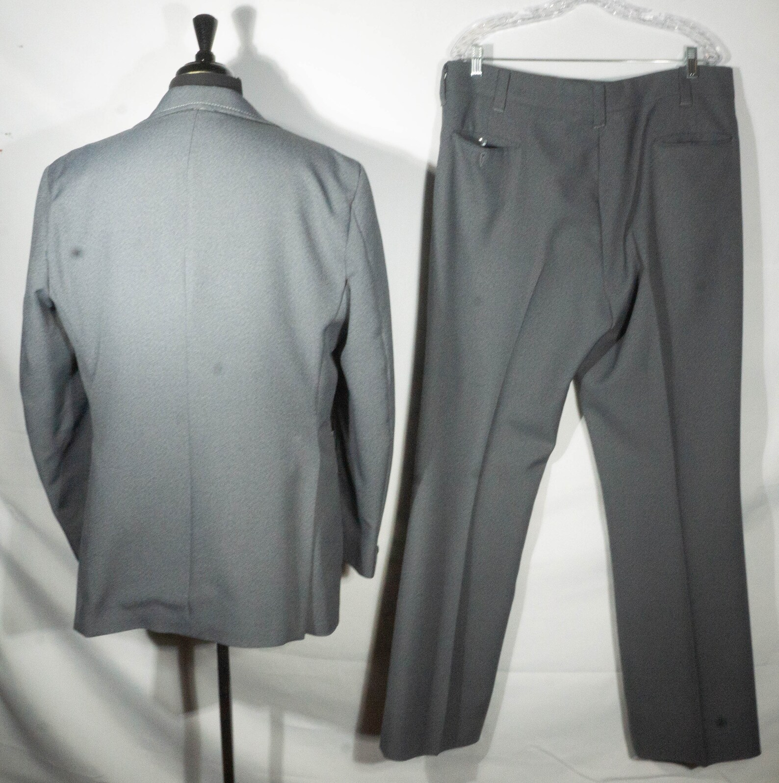 Vintage Suit 70s 80s Trousers Blazer Jacket Gray 2 Piece PULSE, the ...
