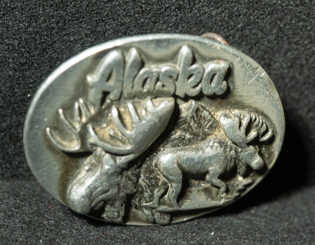 Vintage Moose Belt Buckle: 1990s Alaska Souvenir - Etsy