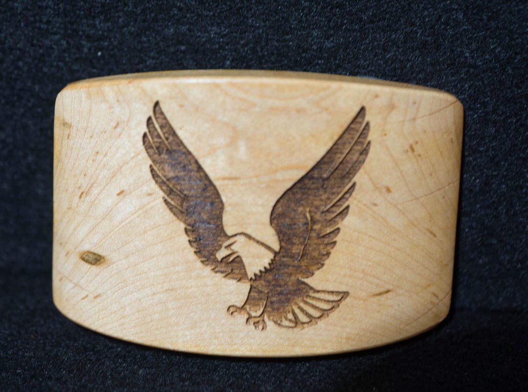 Carved Wood Bald Eagle Belt Buckle Vintage Wooden Engraved Belt Buckle ...