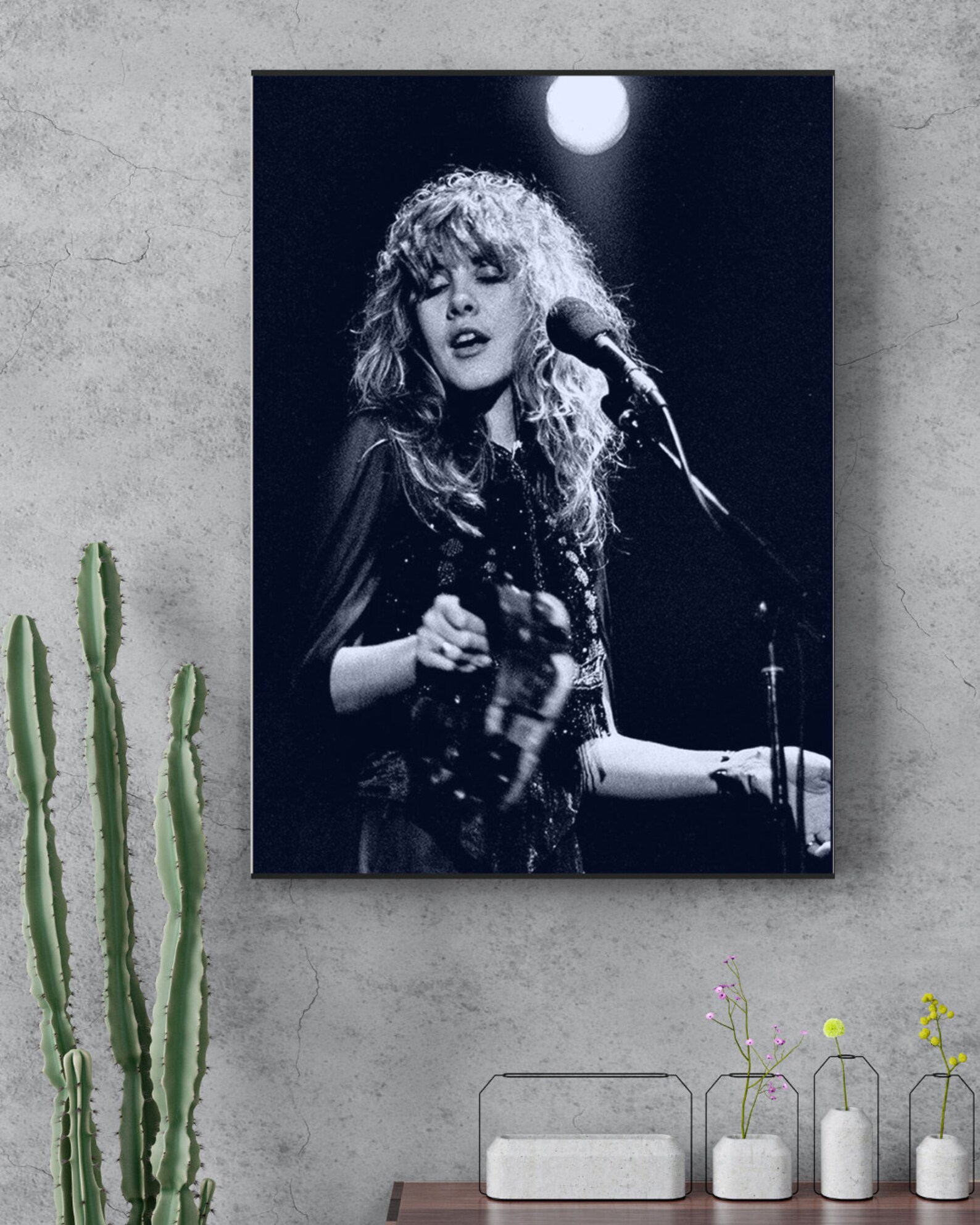 Stevie Nicks B&W Art Print | Printable Wall Decor - Etsy