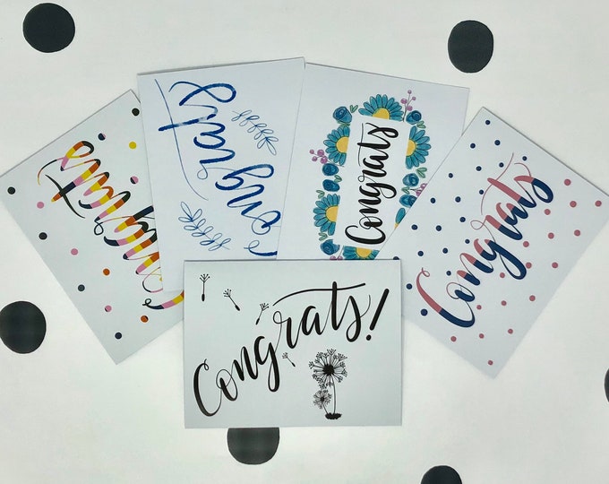 Congratulations Card Set of 5 / Employee Anniversary Recognition ...