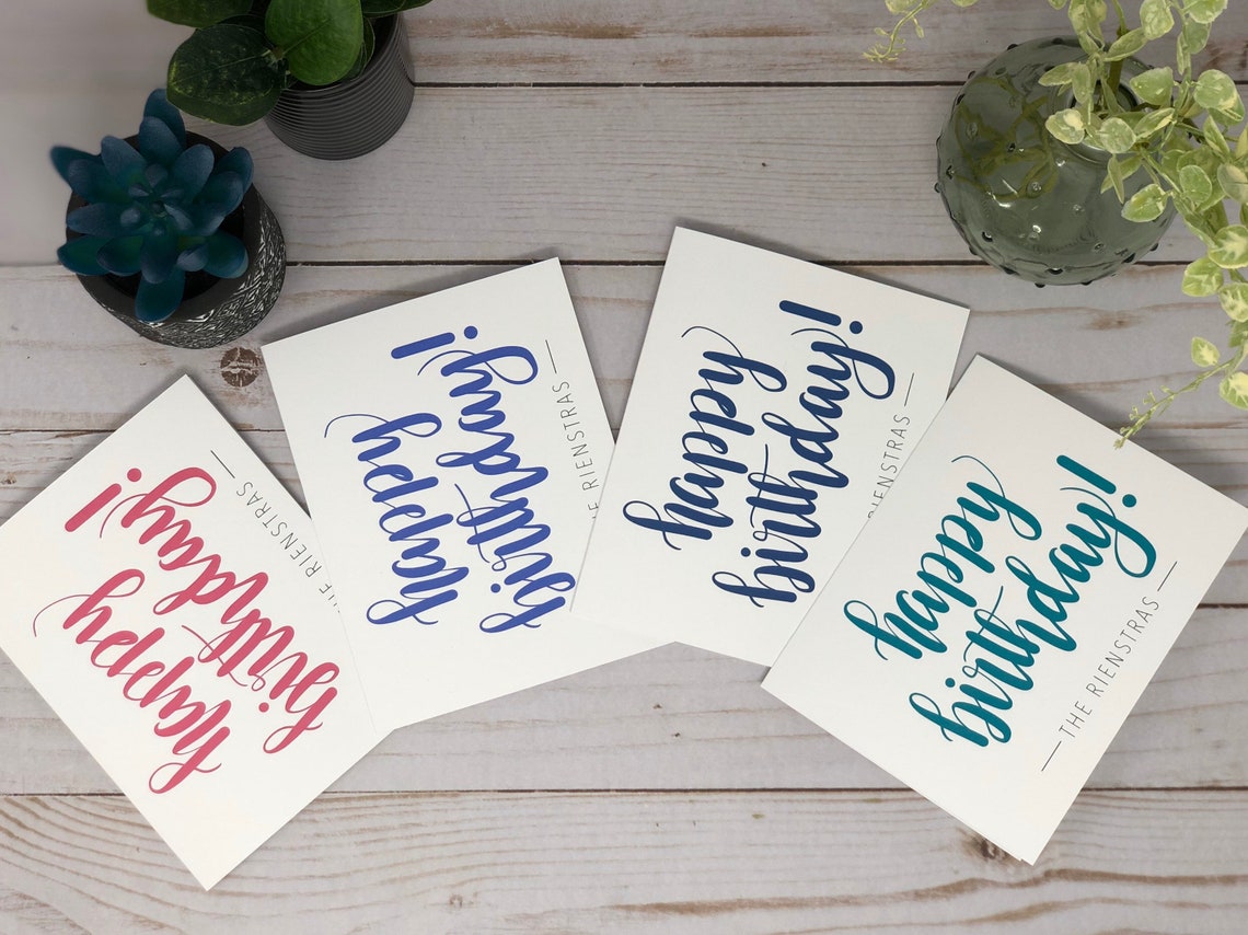 Colorful Birthday Cards Pack of Birthday Cards - Etsy