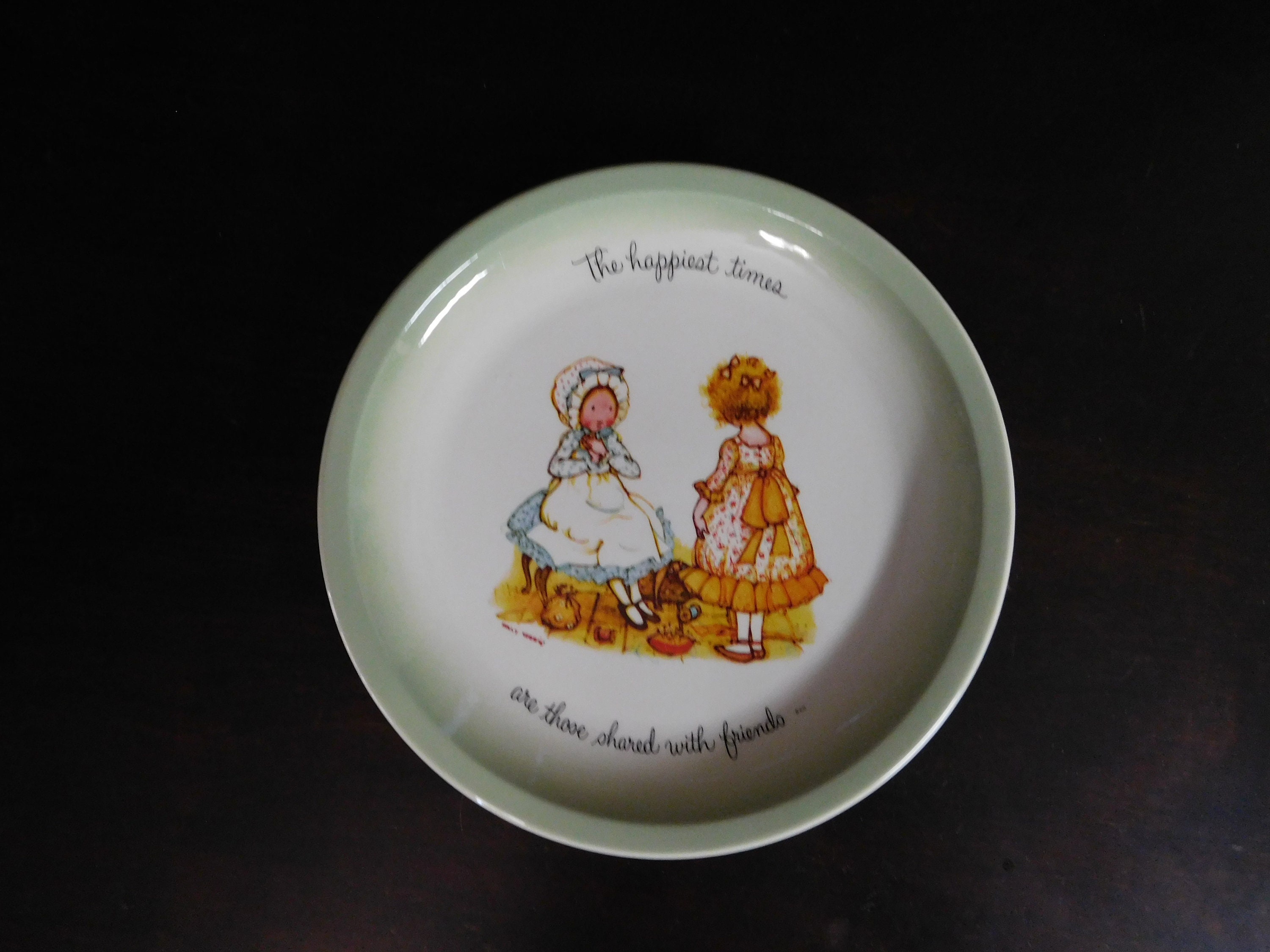 Holly Hobbie 1972 Collectibe Plate The Happiest Times Are Those Shared