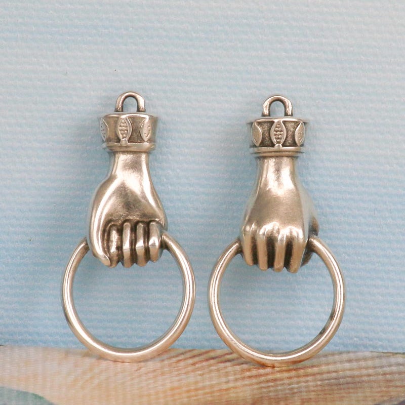 Silver Hand Charm - Etsy
