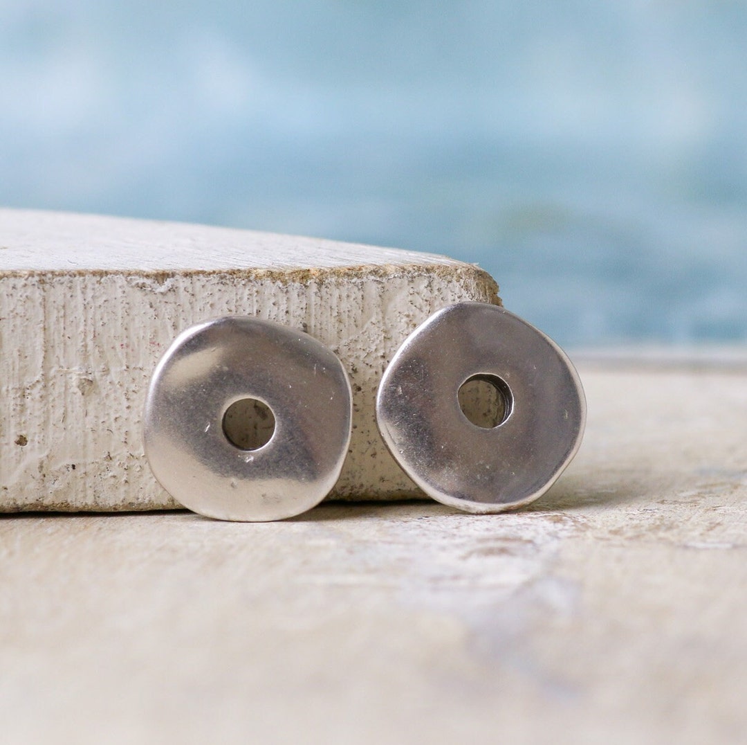 6 Wavy Disc Spacer-cornflake Beads-cornflakes-washer Beads-sterling ...