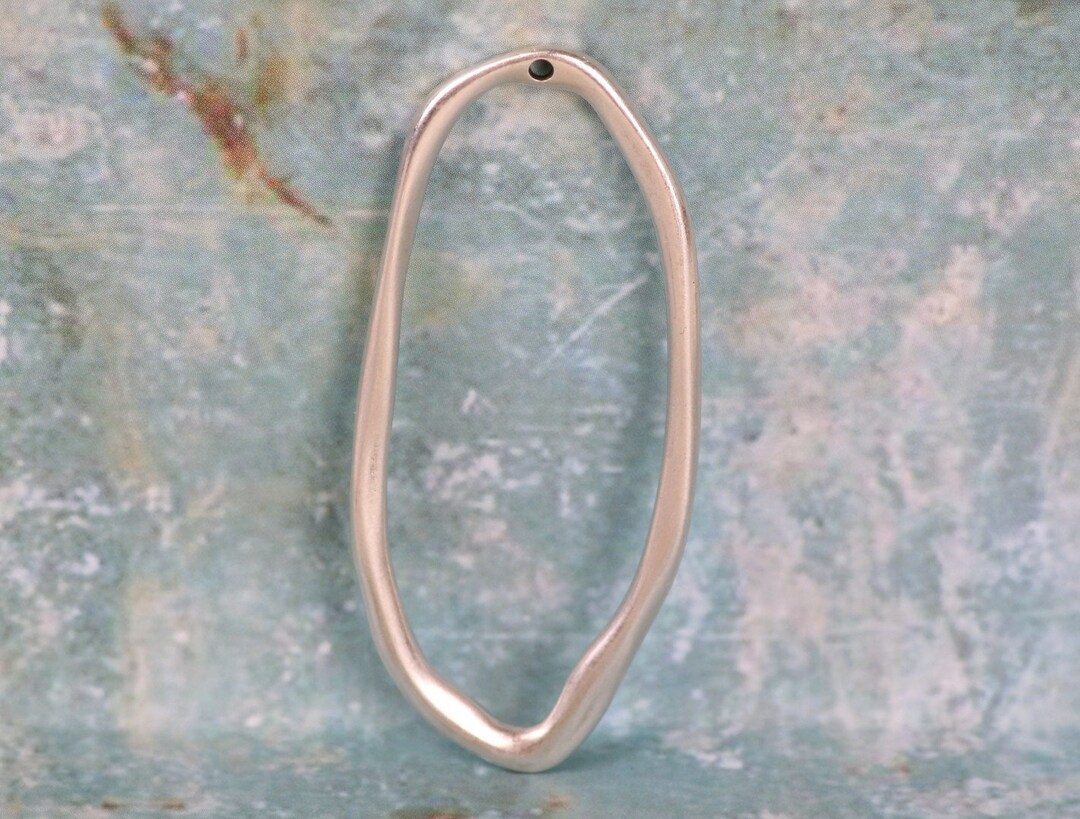 Organic Oval Pendant-loop Pendant-round Link-loop Pendant-jewelry ...