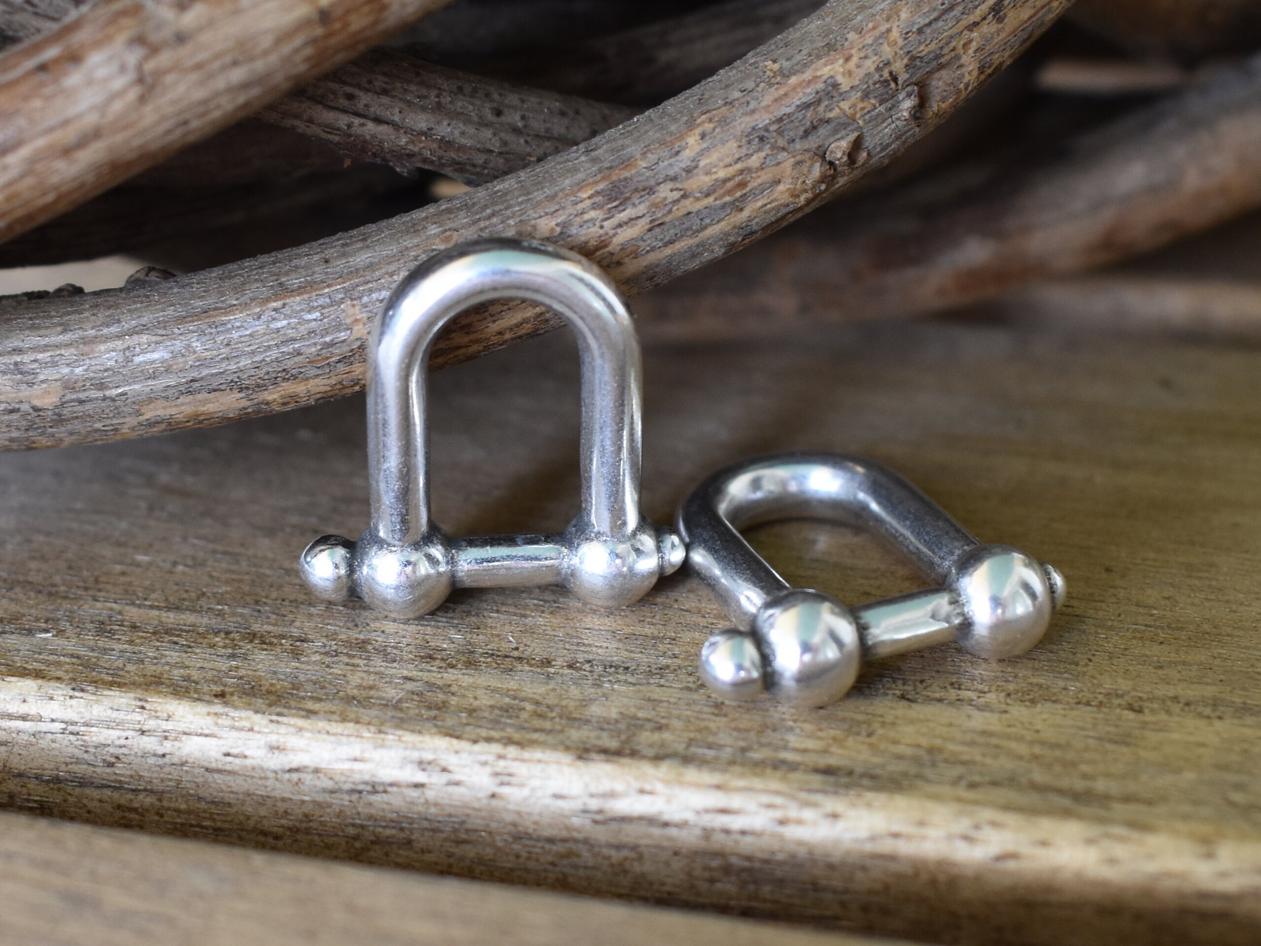 2 horseshoe d ring connectorBracelet connector-leather | Etsy