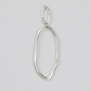 Organic Oval Pendant-loop Pendant-round Link-loop Pendant-jewelry ...