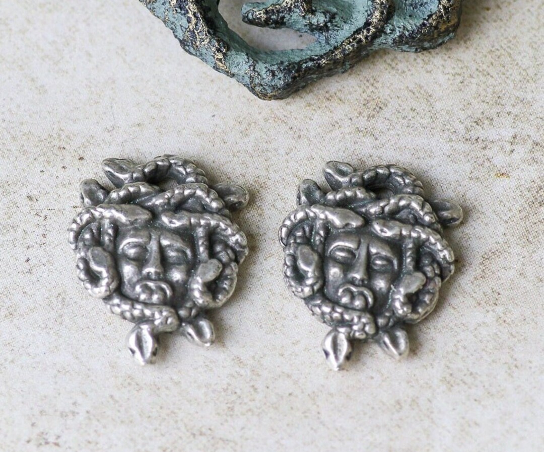 Medusa Pendant Medusa Beads, Greek Medusa Head Charms,greek Mythology ...