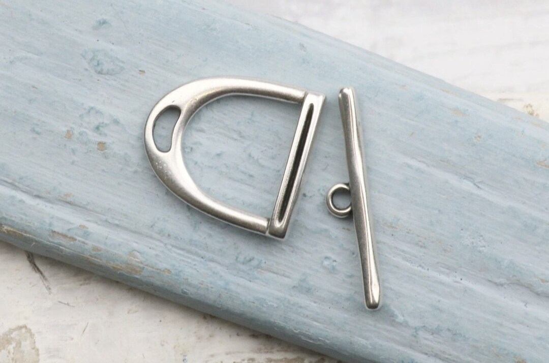 Stirrup Toggle Clasp-jewelry Findings-metal Components-sterling Silver ...