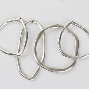 Organic Oval Pendant-loop Pendant-round Link-loop Pendant-jewelry ...