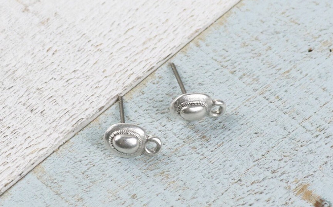 Round Earring Post With Loop-earring Findings-qty 1 PAIR - Etsy