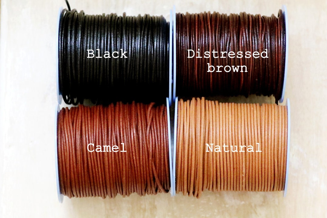 2mm Round Leather Cord-premium Quality-genuine Spanish Leather-qty 1 ...