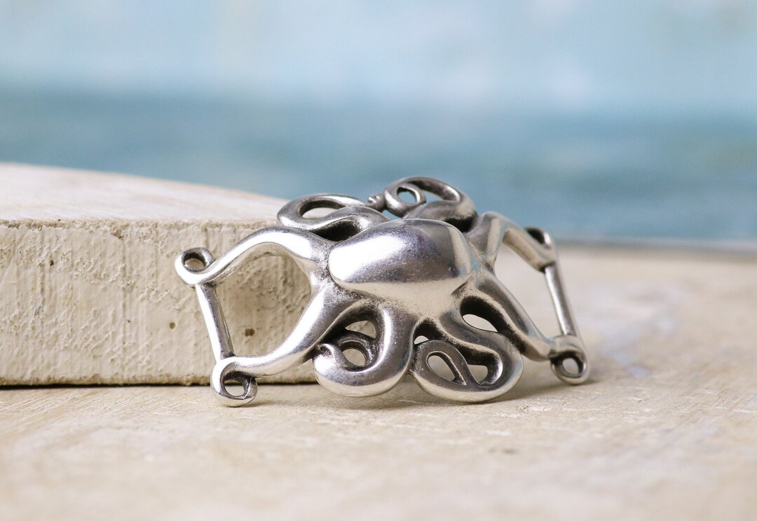 Octopus Connector Bead for up to 10mm Flat Leather Cord-zamak Beads-qty ...