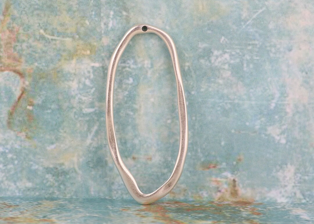 Organic Oval Pendant-loop Pendant-round Link-loop Pendant-jewelry ...