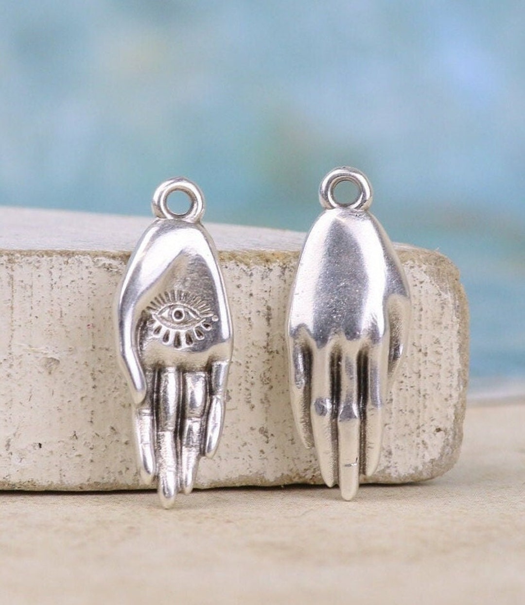 Healing Hand Pendant, Modern Style-spiritual Metal Hand Charms, Antique ...