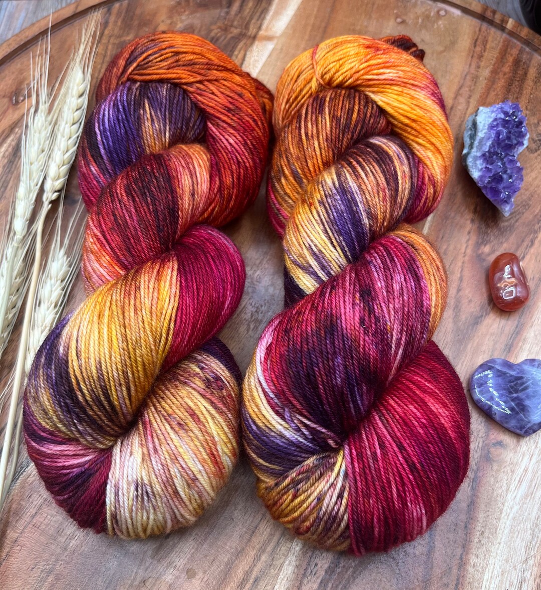 Crimson Falls-hand Dyed Yarn Superwash Merino-nylon-fingering/sock ...