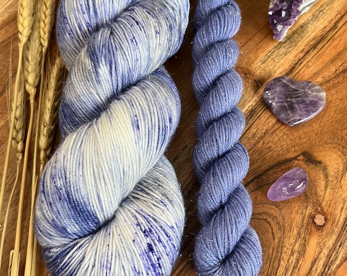 Periwinkle Promise-sock Set-hand Dyed-superwash Merino/nylon-knitting ...