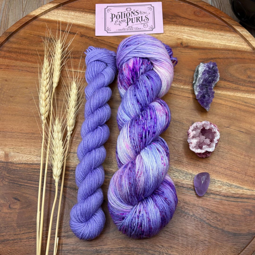 Lavender Lady-hand Dyed Yarn-sock Set-superwash Merino-nylon-lavender ...