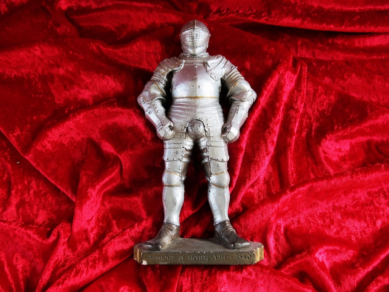 Vintage Marcus Designs Armour Henry VIII Chalkware Wall Plaque, Made in ...