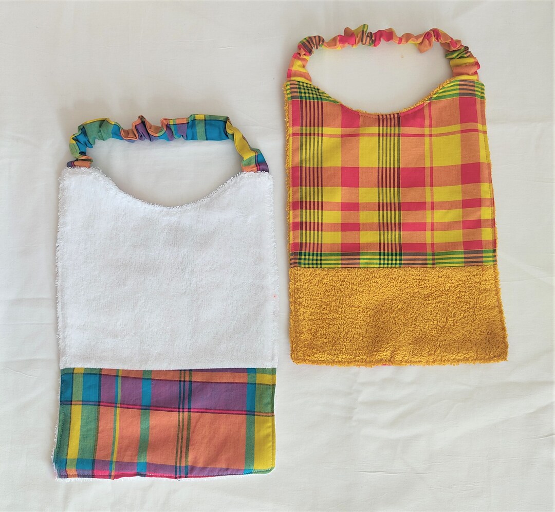 Elastic Bib / Canteen Towel in Madras - Etsy