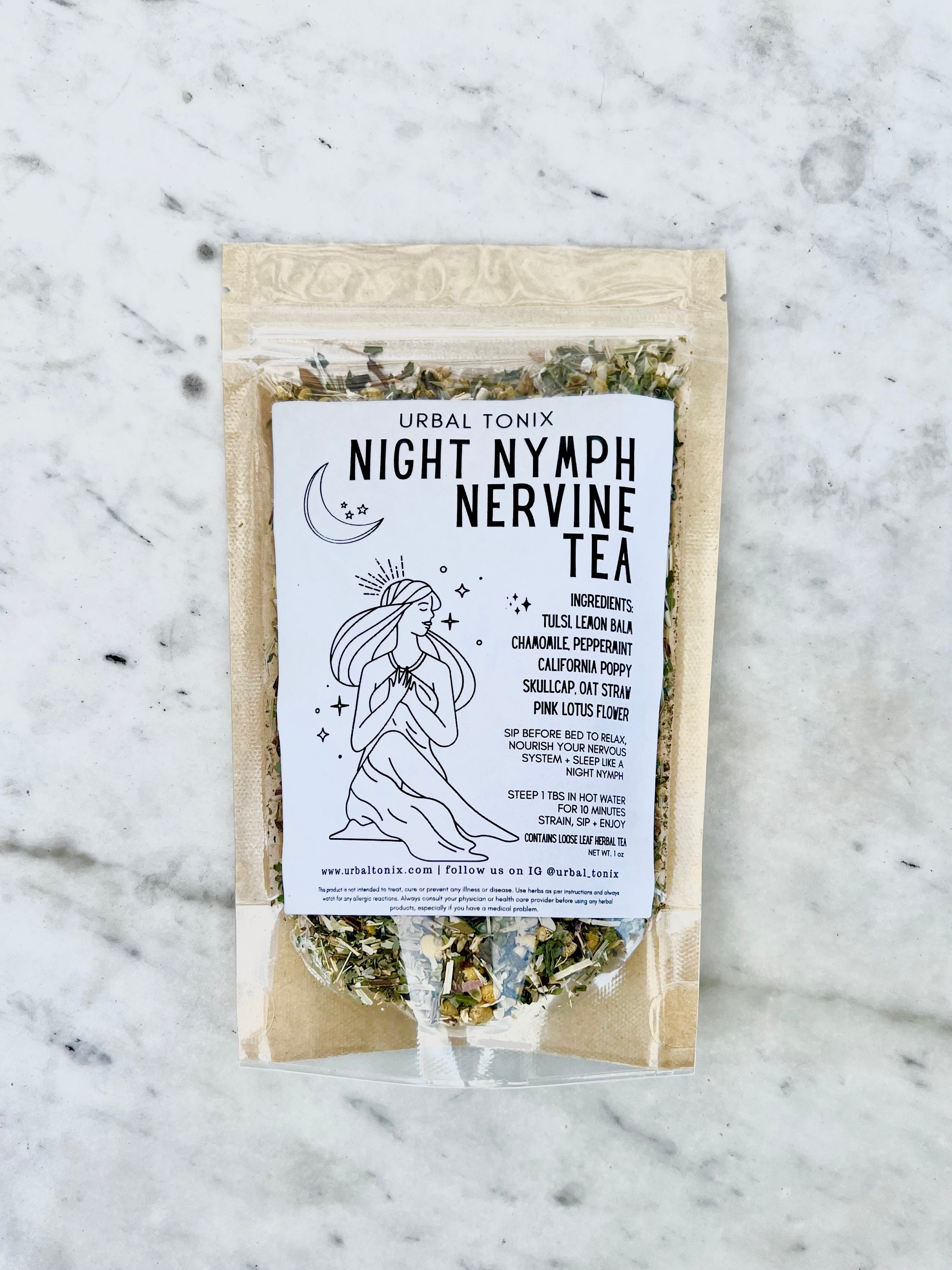 Night Nymph Nervine Organic Sleepytime Tea for Calming, Sedating ...