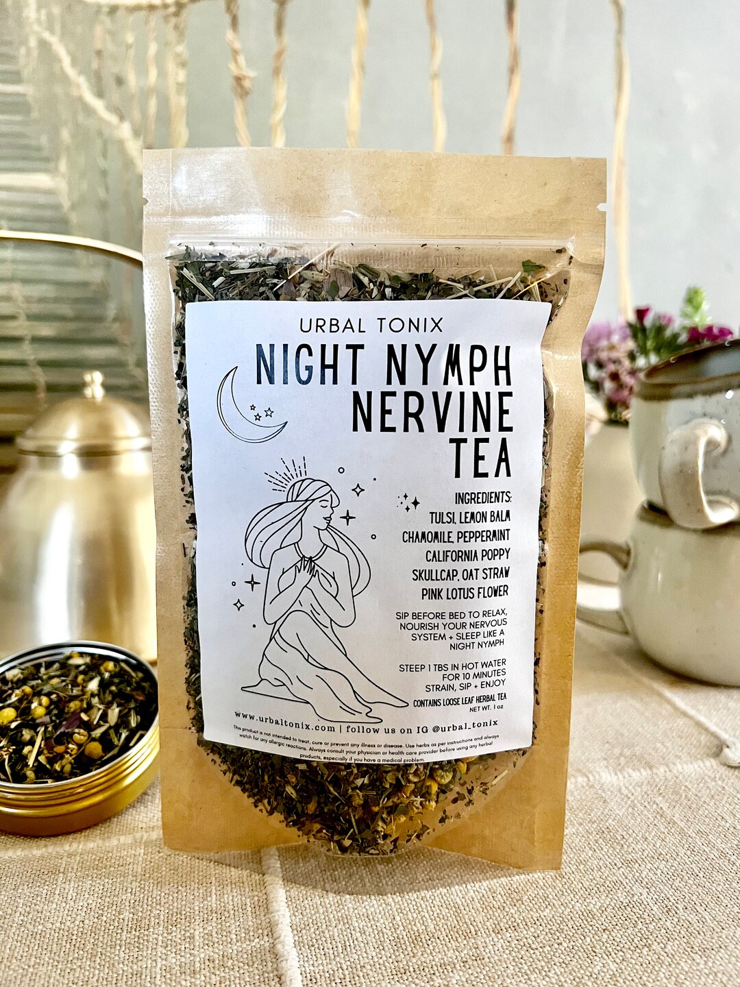 Night Nymph Nervine Organic Sleepytime Tea for Calming - Etsy
