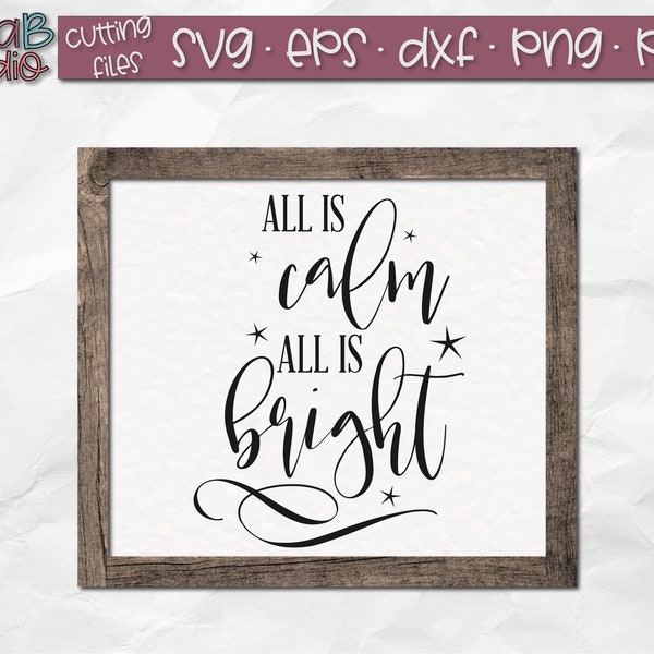 All is Calm All is Bright Sign - Etsy