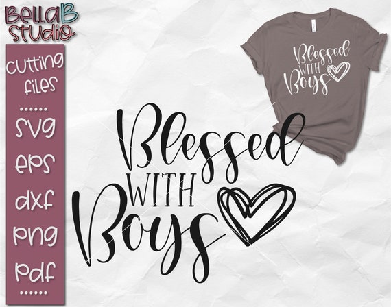 Bendecida con Niños SVG Boy Mom Svg Mamá de los Niños Svg | Etsy México