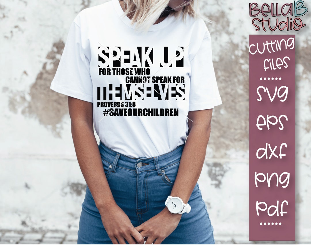 Save Our Children SVG, End Human Trafficking SVG, Speak up for Those ...