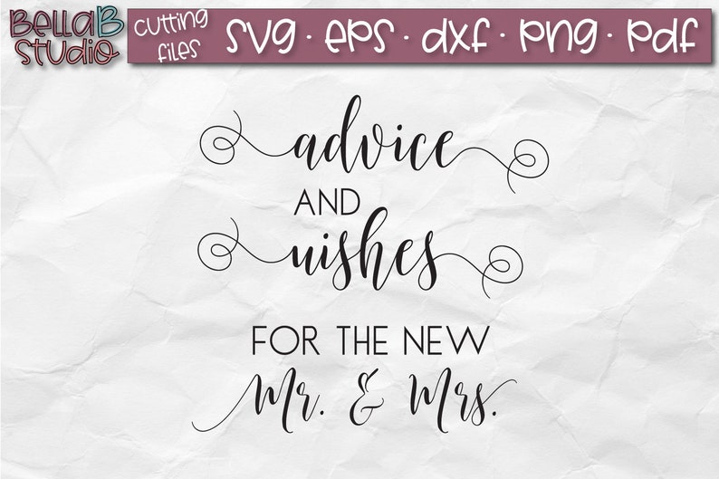 Wedding SVG Advice and Wishes Svg Mr and Mrs Svg Wedding - Etsy
