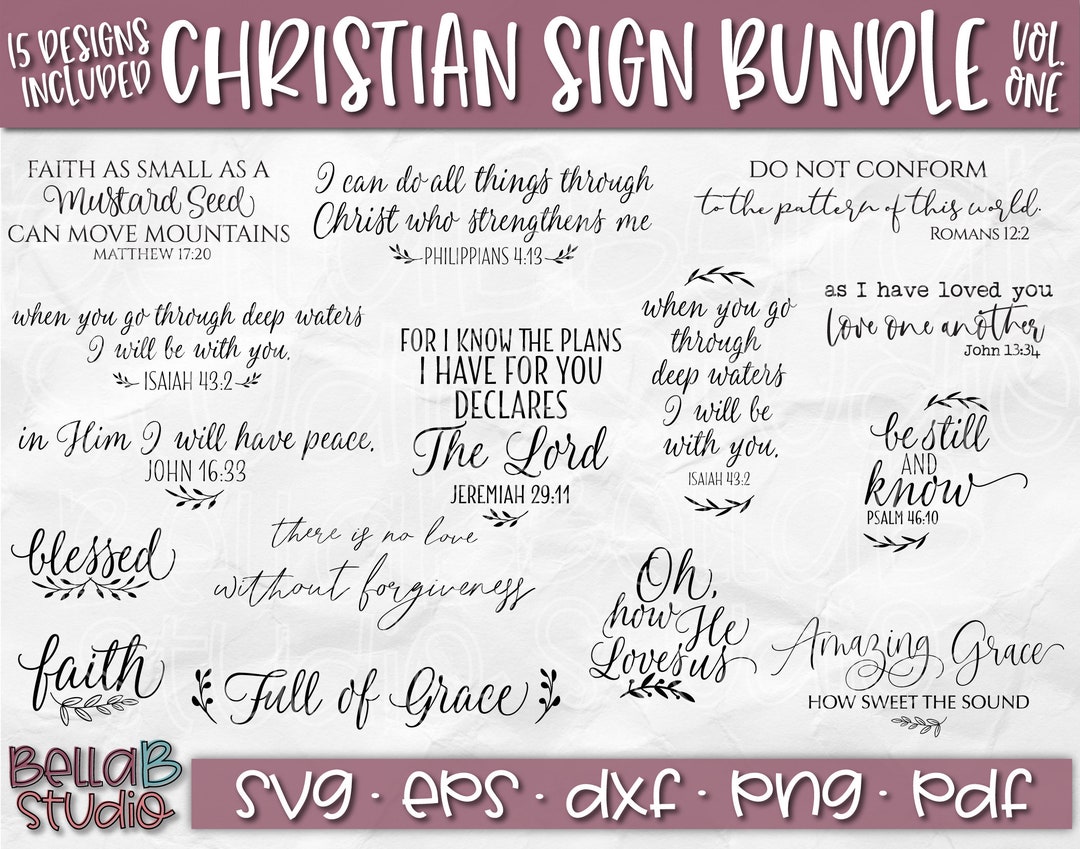 Bible Verse Svg, Christian Sign SVG Bundle, Wood Sign Svg Bundle, Be ...